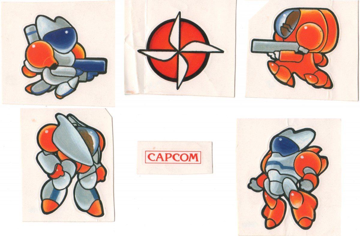 カプコン「サイドアーム」キャラクターシール/CAPCOM "SideArms" Character Sticker